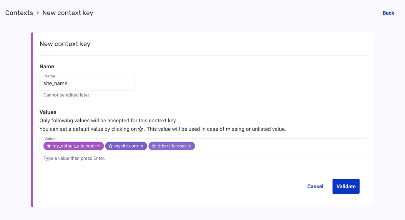 Context and context keys